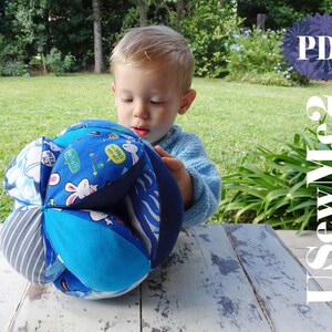 Puzzle Ball Pattern - Any SIZE Sew Fabric Tutorial - Fabric Ball Toy ...