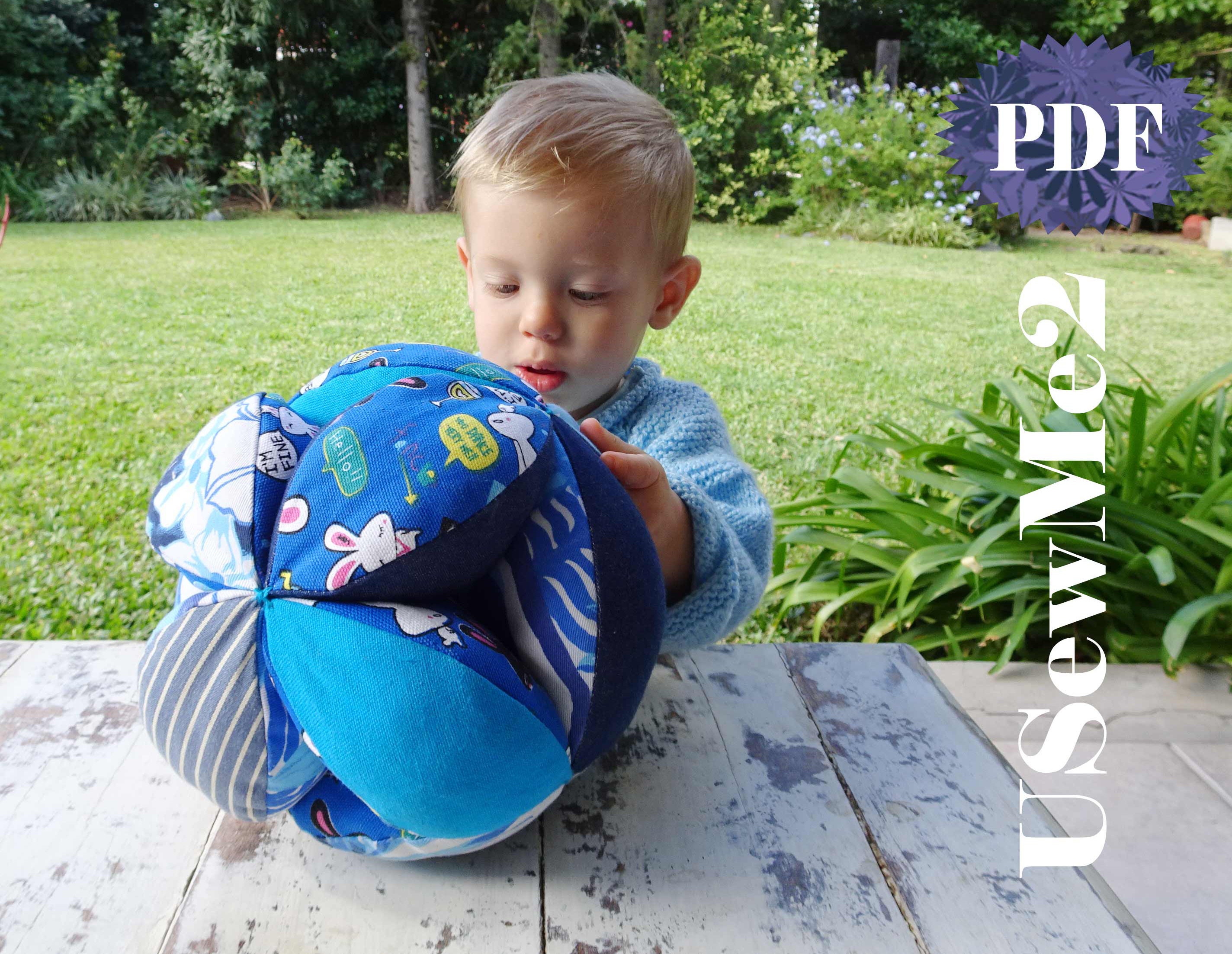 Puzzle Ball Pattern Any SIZE Sew Fabric Tutorial Fabric Ball Toy Sew ...