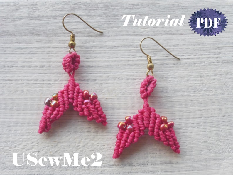 Macrame Bracelet Tutorial - Mermaids Fin Bracelet, Necklace and Earrings Micro Macrame Jewelty ...