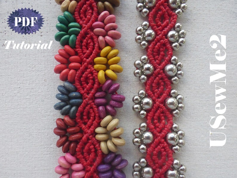 Micro Macrame Bracelet Tutorial - Indah Bracelet Macrame Jewelty - Beaded Bracelet Double Half ...