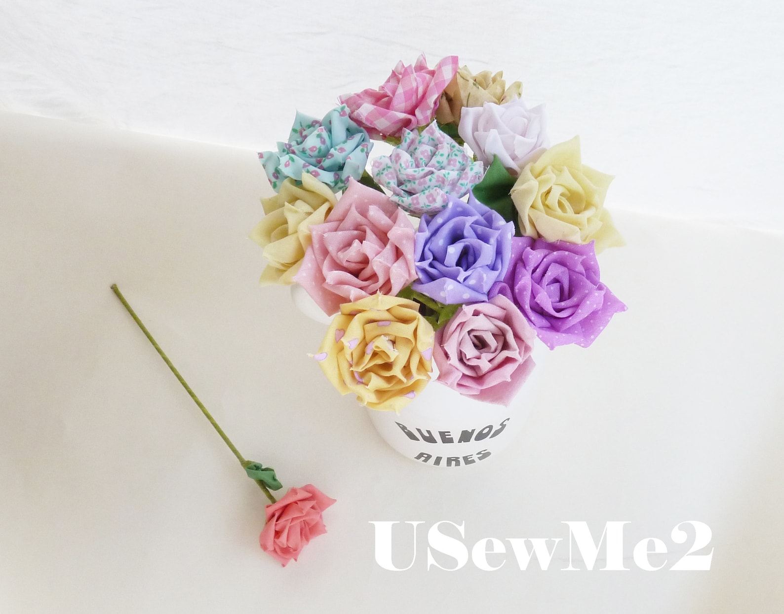 Fabric Roses NO SEW Photo Tutorial & Templates Flower Bride - Etsy