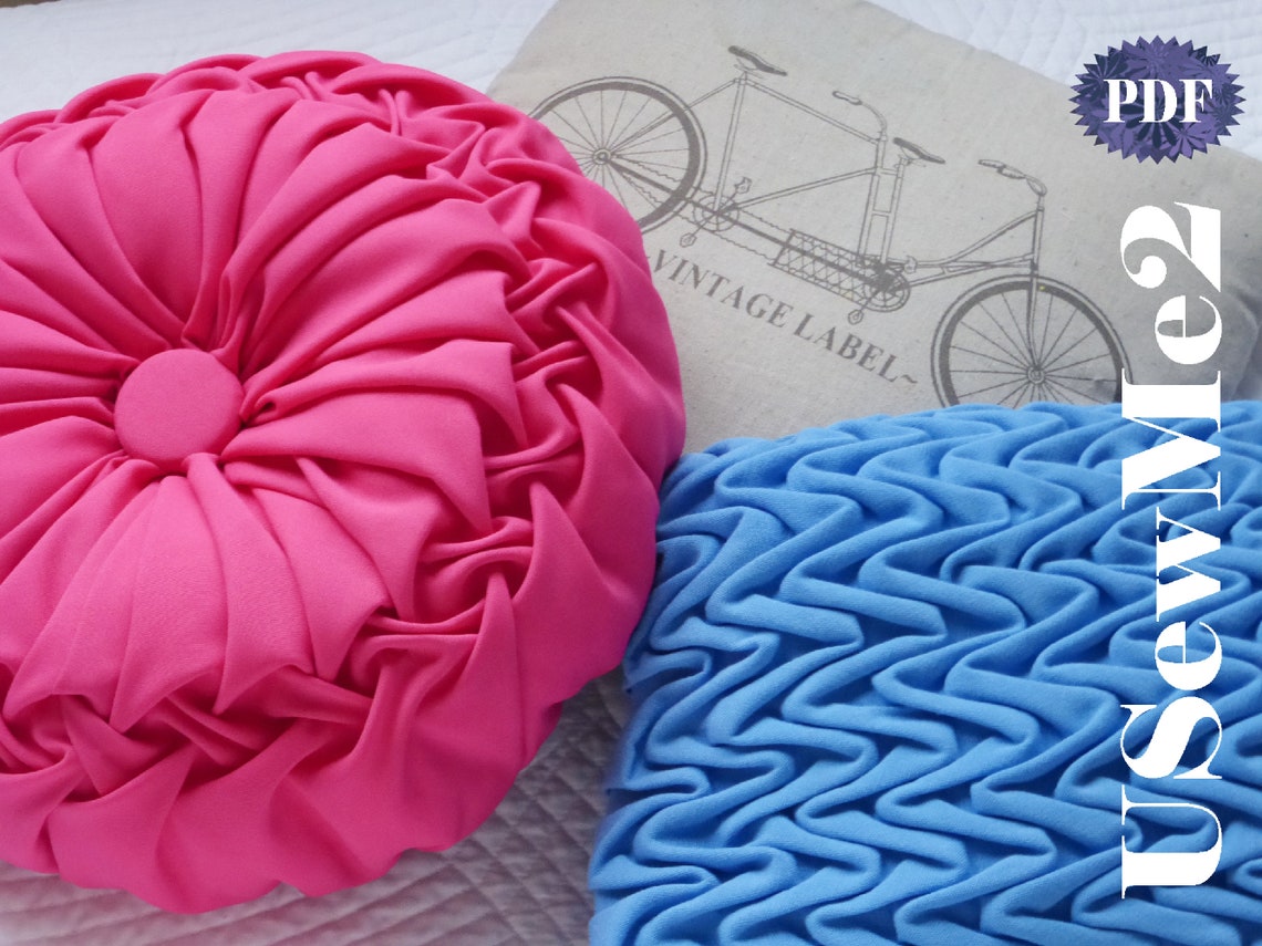 Smock Pillow Sewing Pattern PDF Decorative Sewing Smocked - Etsy