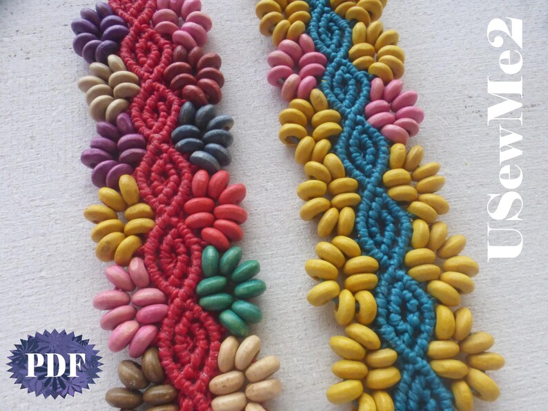 Micro Macrame Bracelet Tutorial - Indah Bracelet Macrame Jewelty - Beaded Bracelet Double Half ...