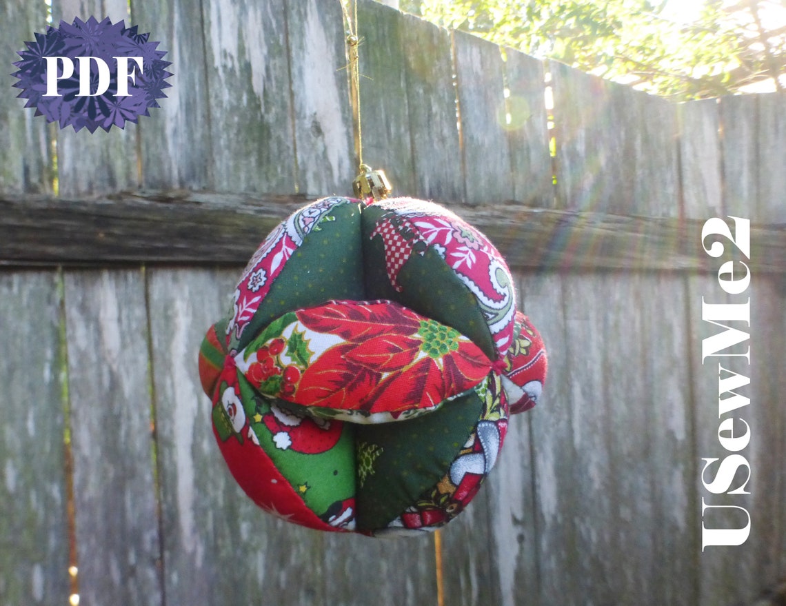 Puzzle Ball Pattern - Any SIZE Sew Fabric Tutorial - Fabric Ball Toy ...