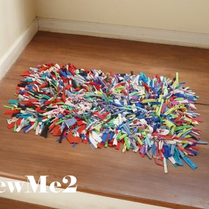 Rag Rug Fabric Tutorial - NO SEW T Yarn Scraps Rug Patten - Pet ...
