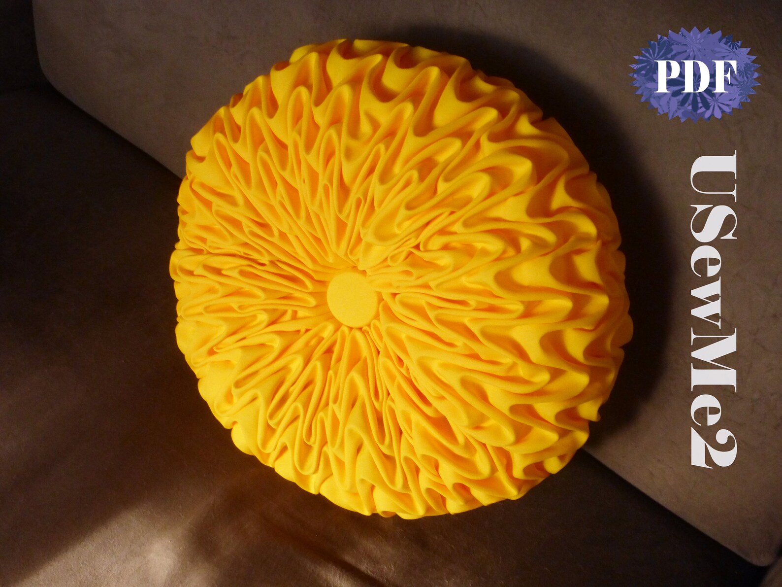 Smock Pillow Sewing Pattern PDF - SUN Decorative Sewing Smocked Round ...