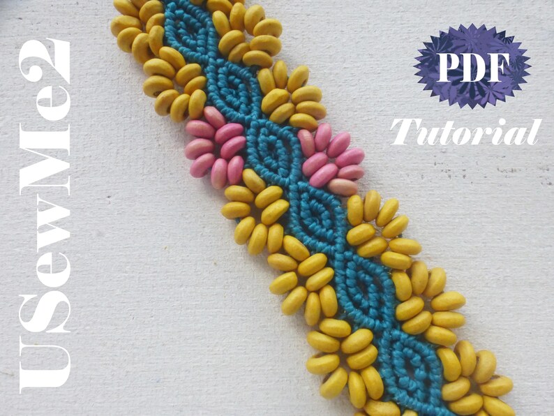 Micro Macrame Bracelet Tutorial Indah Bracelet Macrame Jewelty Beaded Bracelet Double Half Hitch ...