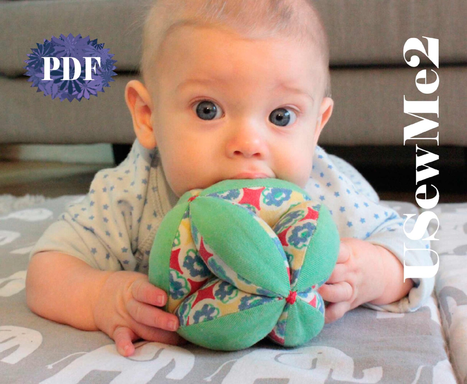 Puzzle Ball Pattern - Any SIZE Sew Fabric Tutorial - Fabric Ball Toy ...