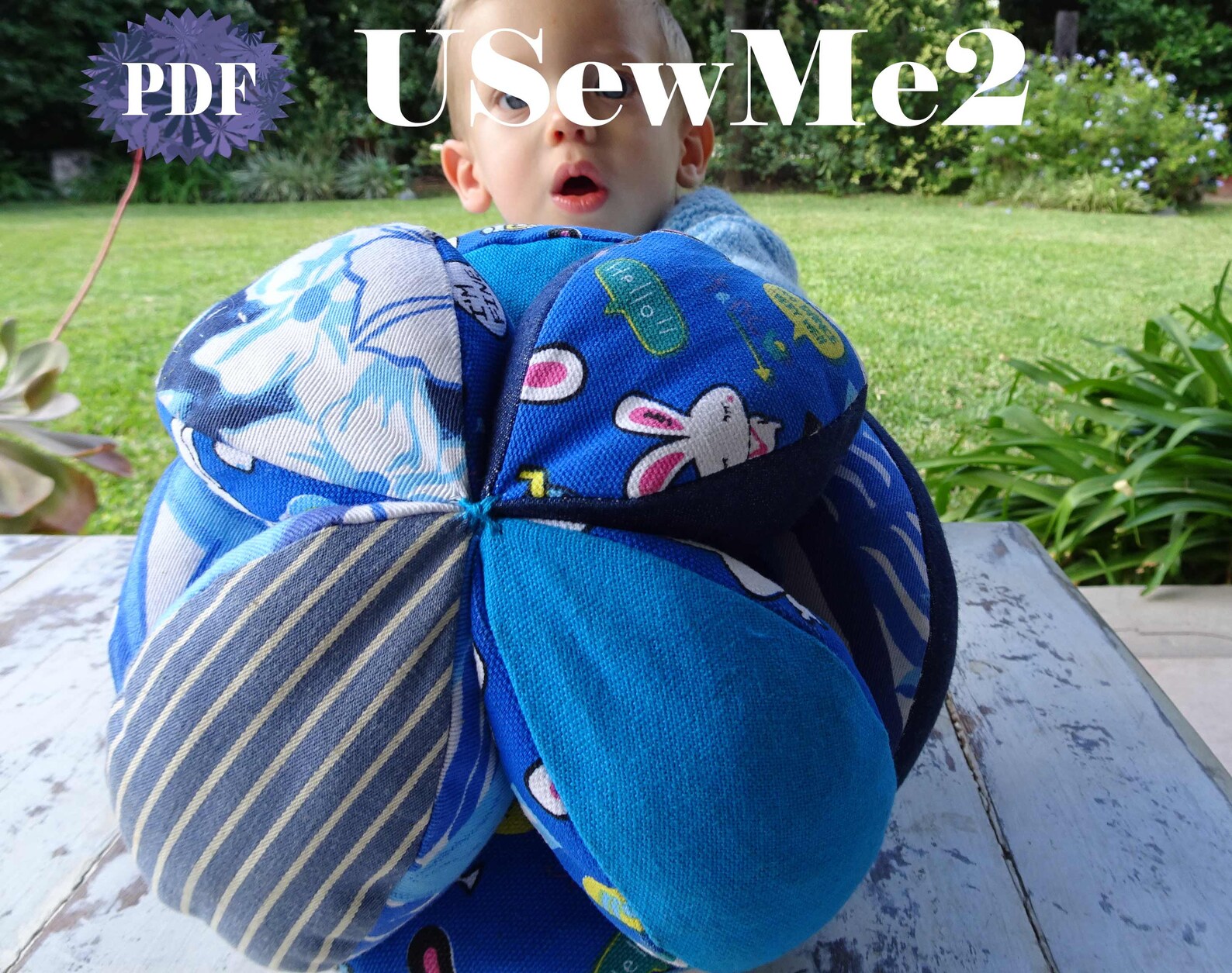 Puzzle Ball Pattern - Any SIZE Sew Fabric Tutorial - Fabric Ball Toy ...