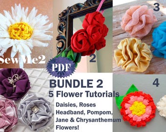 Fabric Flower Brooch - PDF Pattern - Etsy