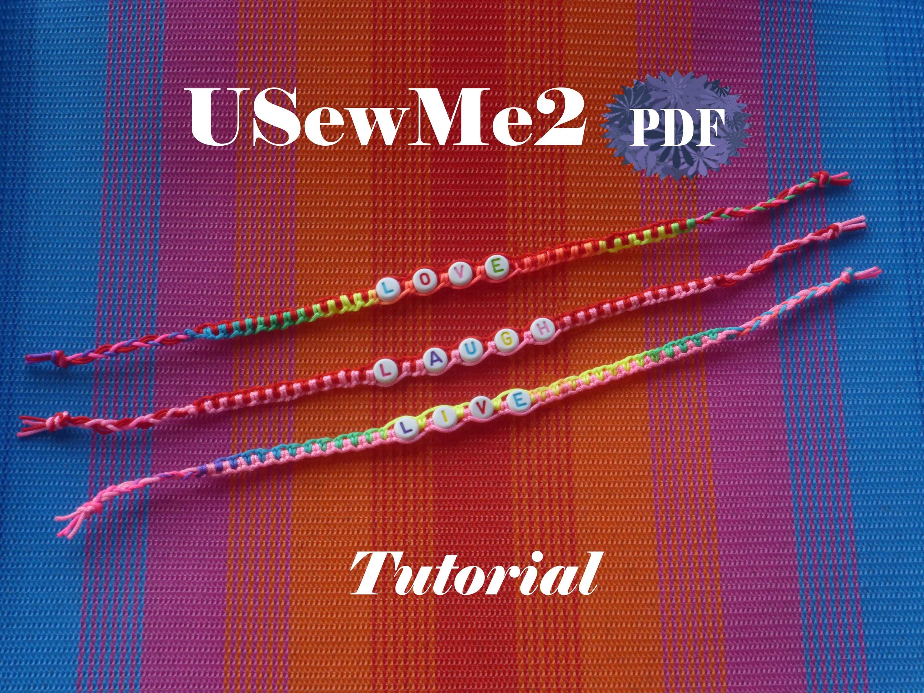 Macrame Bracelet Tutorial - Words Simple Bracelet Pattern - Micro ...