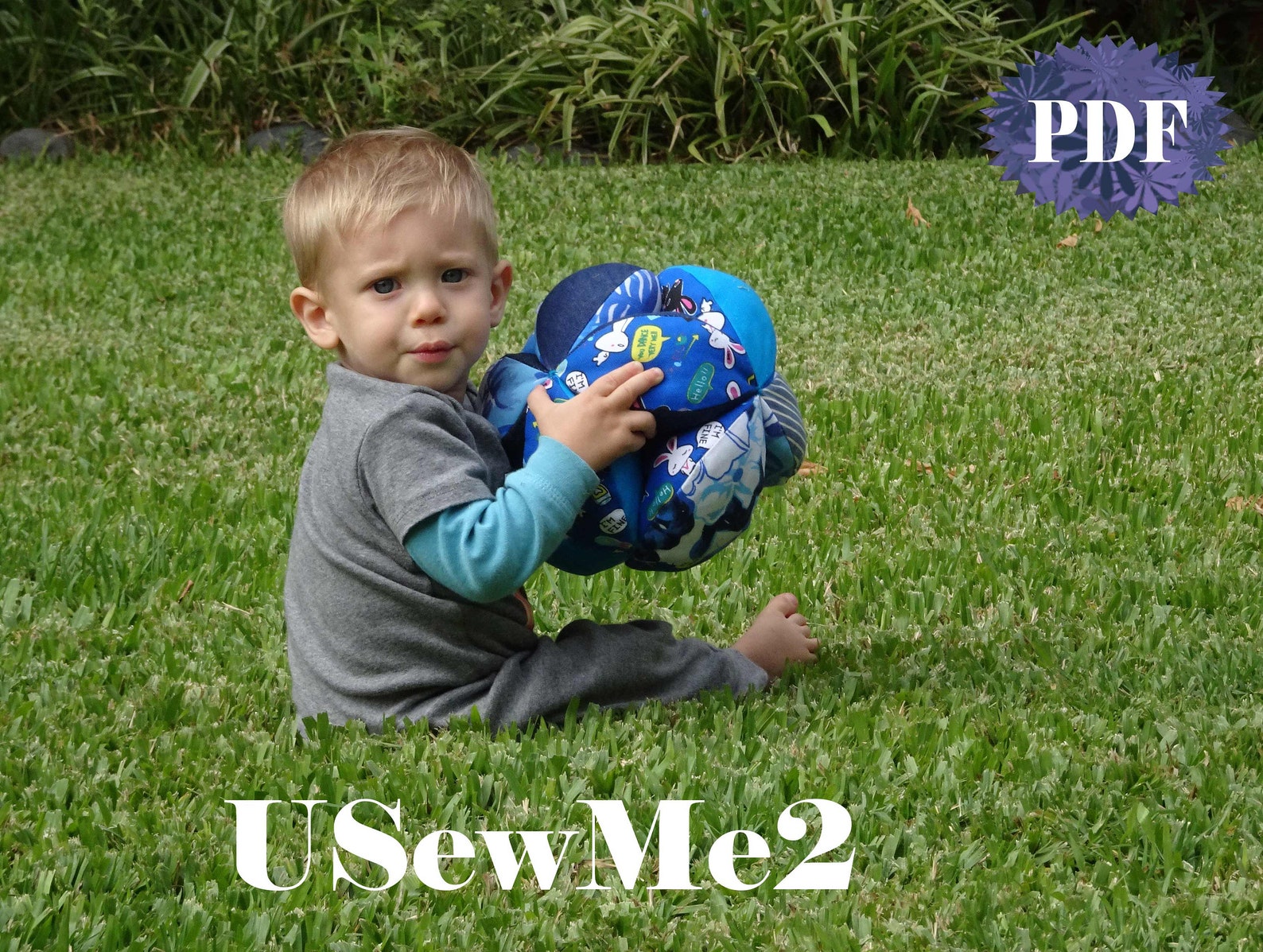 Puzzle Ball Pattern - Any SIZE Sew Fabric Tutorial - Fabric Ball Toy ...