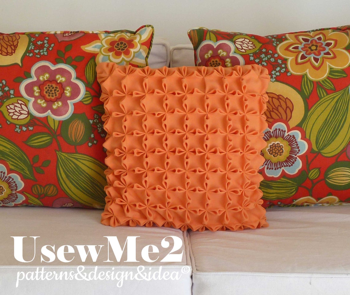 Smock Pillow Sewing Pattern YES Tutorial Decorative Sewing Smocked ...