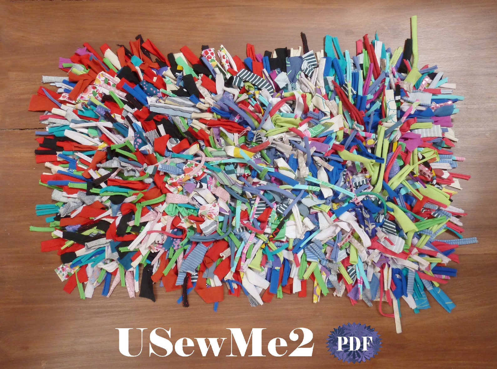 Rag Rug Fabric Tutorial - NO SEW T Yarn Scraps Rug Patten - Pet ...