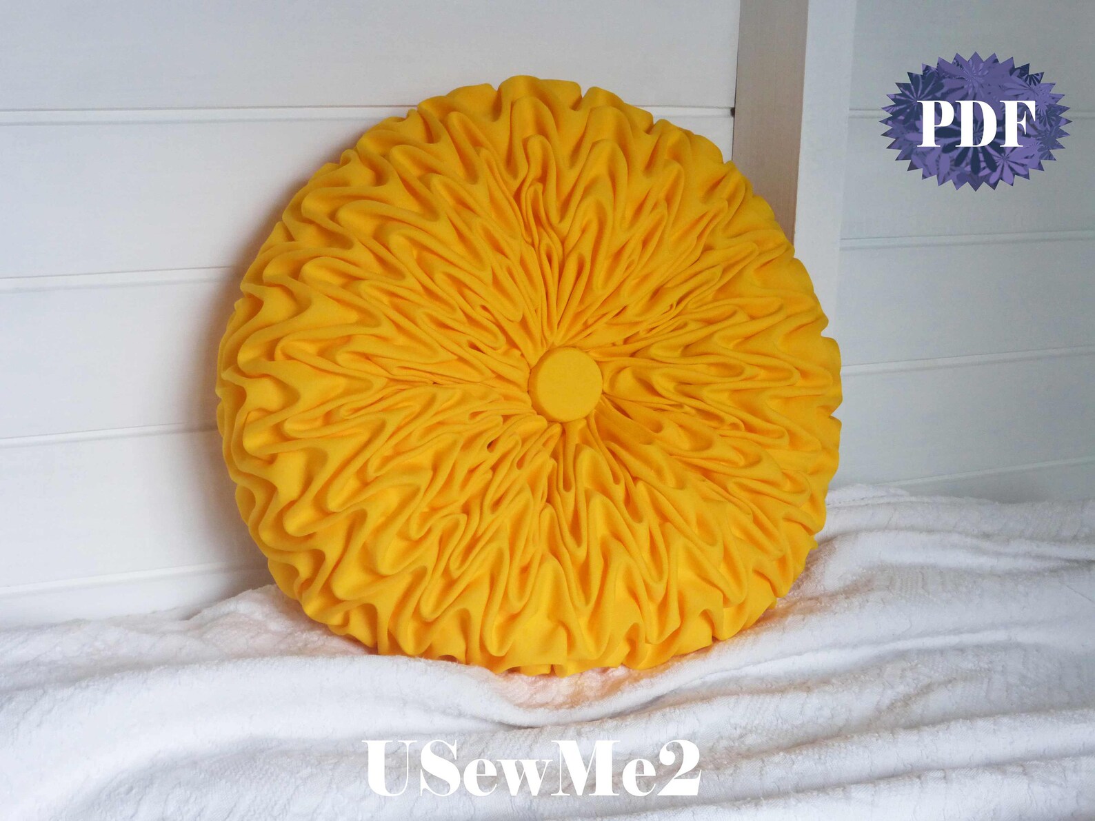 Smock Pillow Sewing Pattern PDF - SUN Decorative Sewing Smocked Round ...