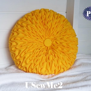 Smock Pillow Sewing Pattern PDF - SUN Decorative Sewing Smocked Round ...