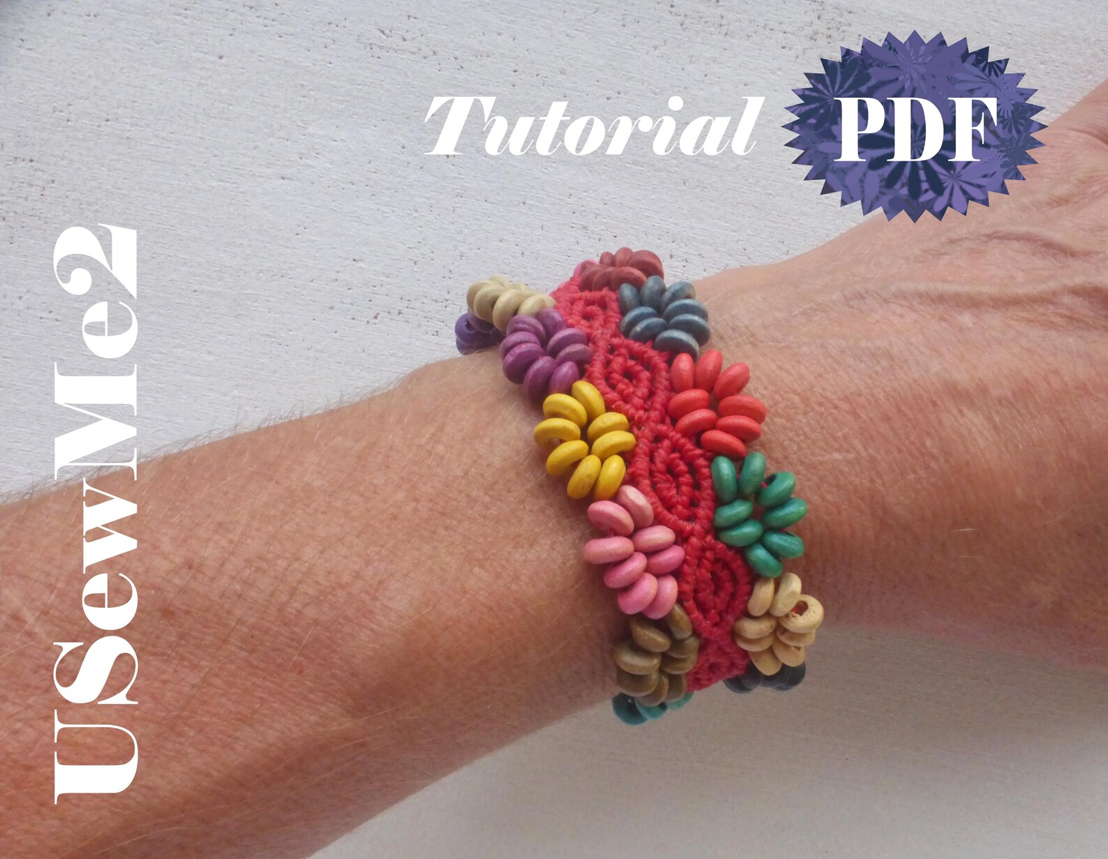 Micro Macrame Bracelet Tutorial - Indah Bracelet Macrame Jewelty - Beaded Bracelet Double Half ...