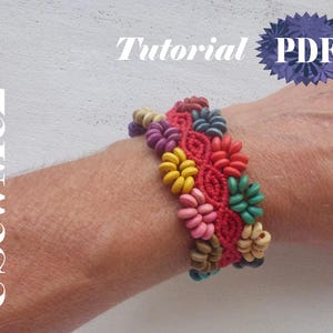 Micro Macrame Bracelet Tutorial - Indah Bracelet Macrame Jewelty - Beaded Bracelet Double Half ...
