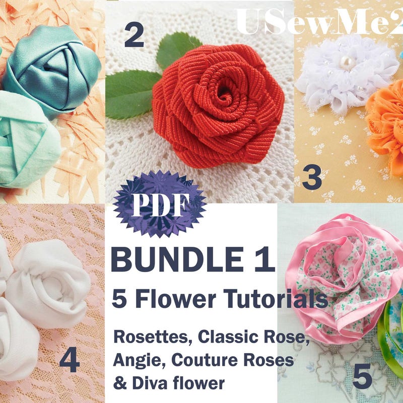 Fabric Flower Pdf - Etsy