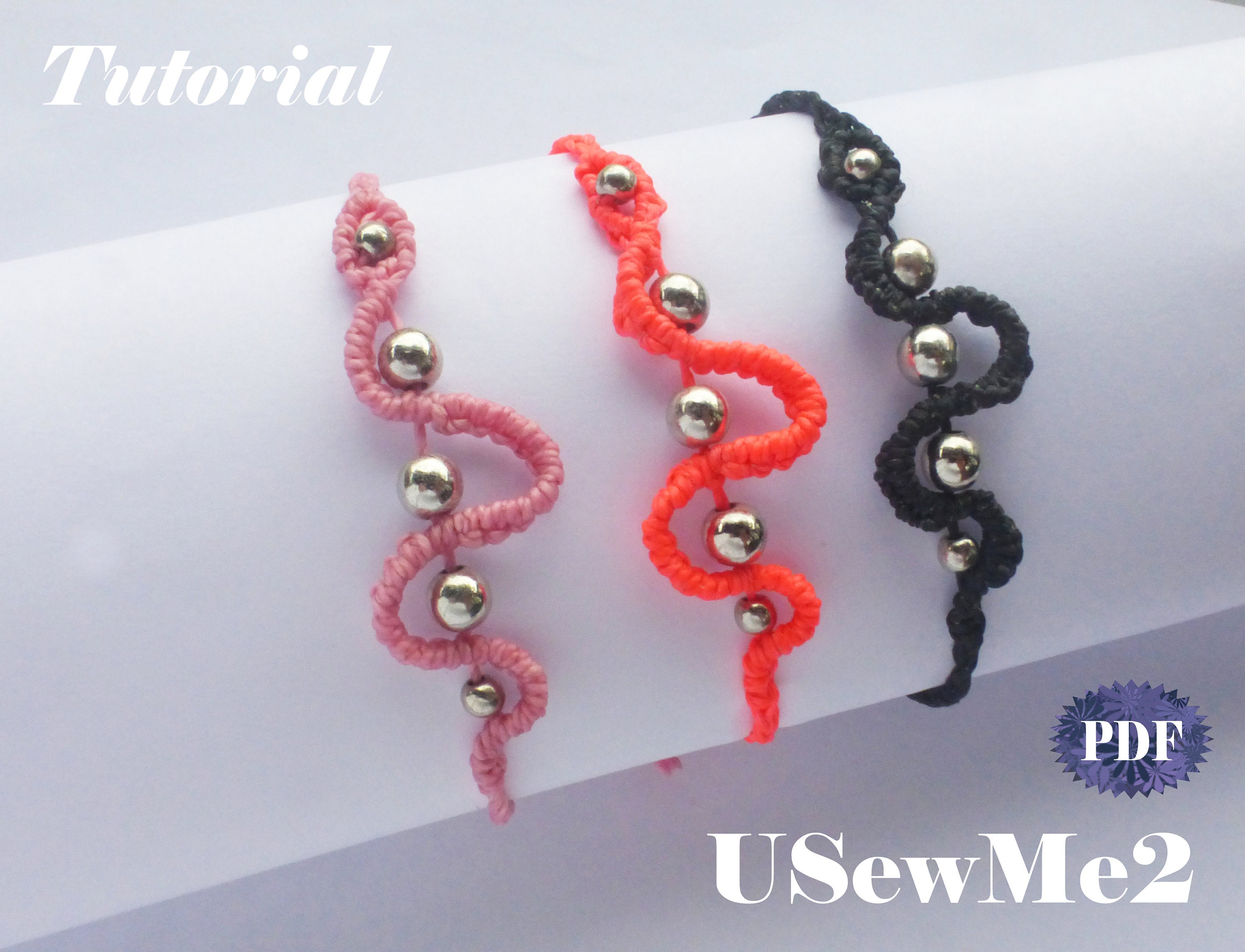 Macrame Bracelet Tutorial - Snake Bracelet Micro Macrame Jewelty ...