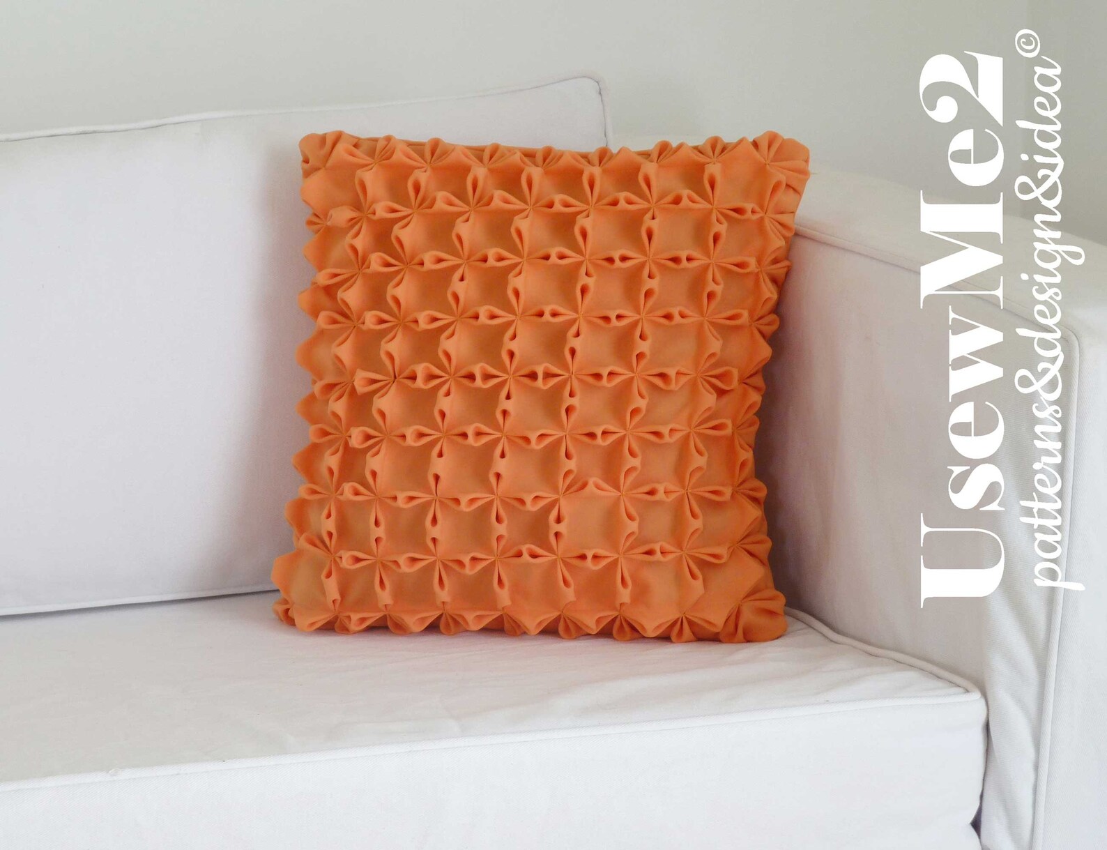 Smocked Pillow Pattern Flower Fabric Manipulation Cushion Canadian ...