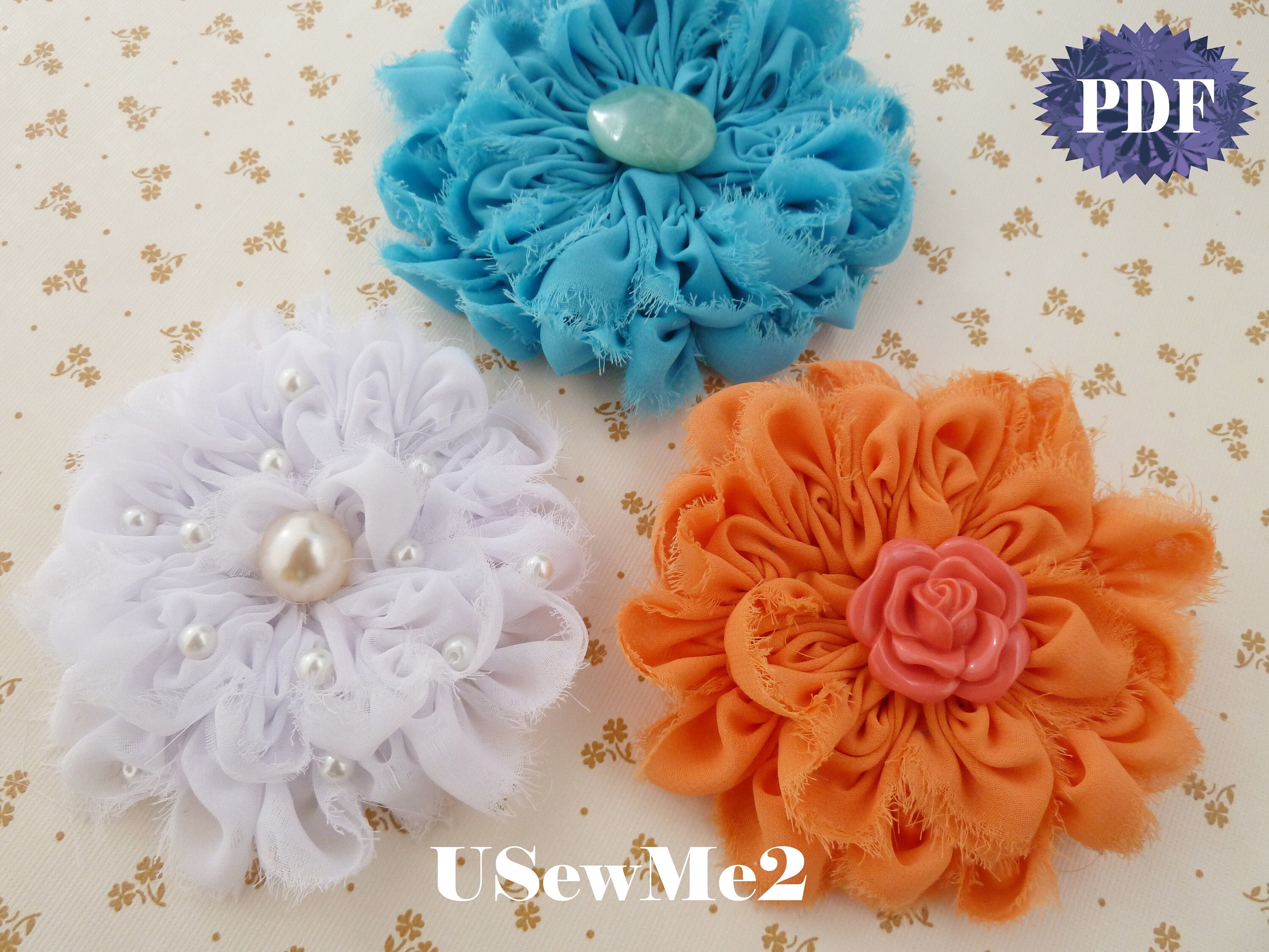 Fabric Flower Sewing Pattern Angie Fabric Flower Tutorial Print ...