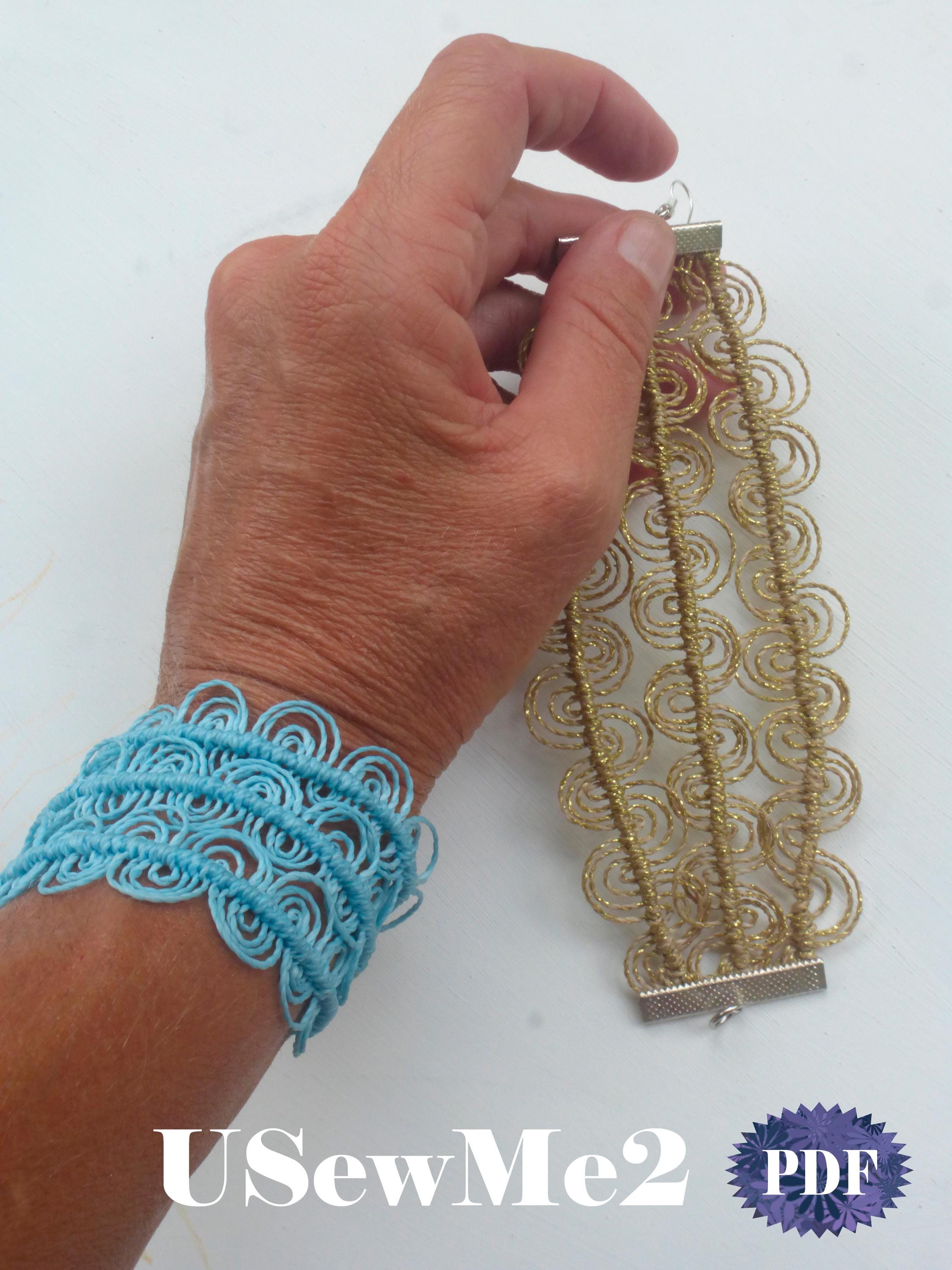 Macrame Bracelet Tutorial - Flow Cuff Bracelet Micro Macrame Jewelty ...