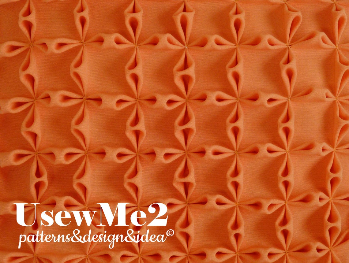 Smocked Pillow Pattern Flower Fabric Manipulation Cushion Canadian ...