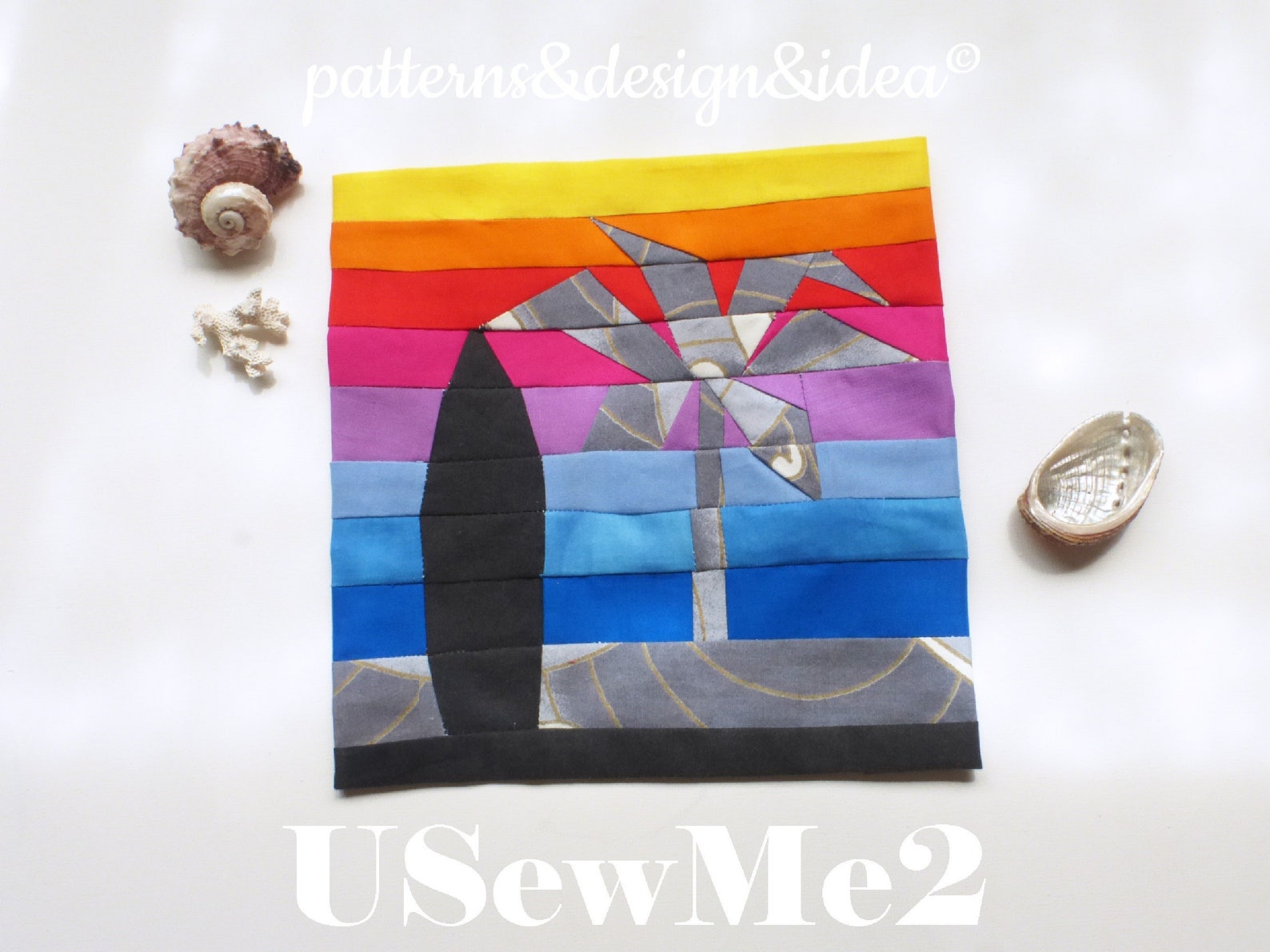 Quilt Block SURF Paper Pieced - Sew Pattern Quilting Paper Piecing ...