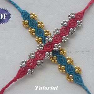Micro Macrame Bracelet Tutorial - Indah Bracelet Macrame Jewelty - Beaded Bracelet Double Half ...