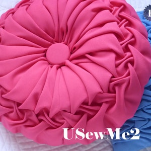 Smocked Pillow Sew Pattern Waves Rectangle Hand Sew Cushion PHOTO ...