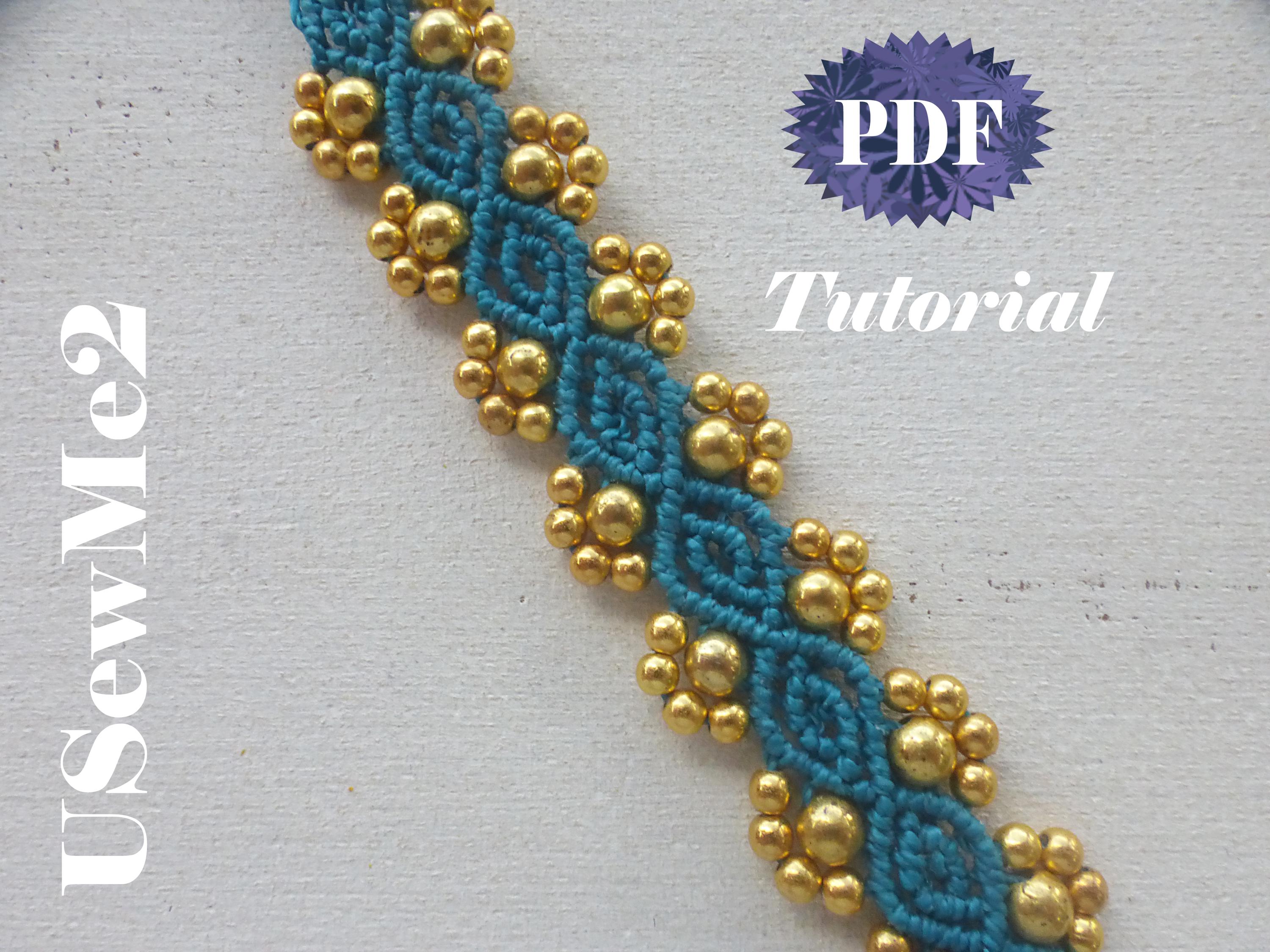 Micro Macrame Bracelet Tutorial Indah Bracelet Macrame Jewelty Beaded Bracelet Double Half Hitch ...