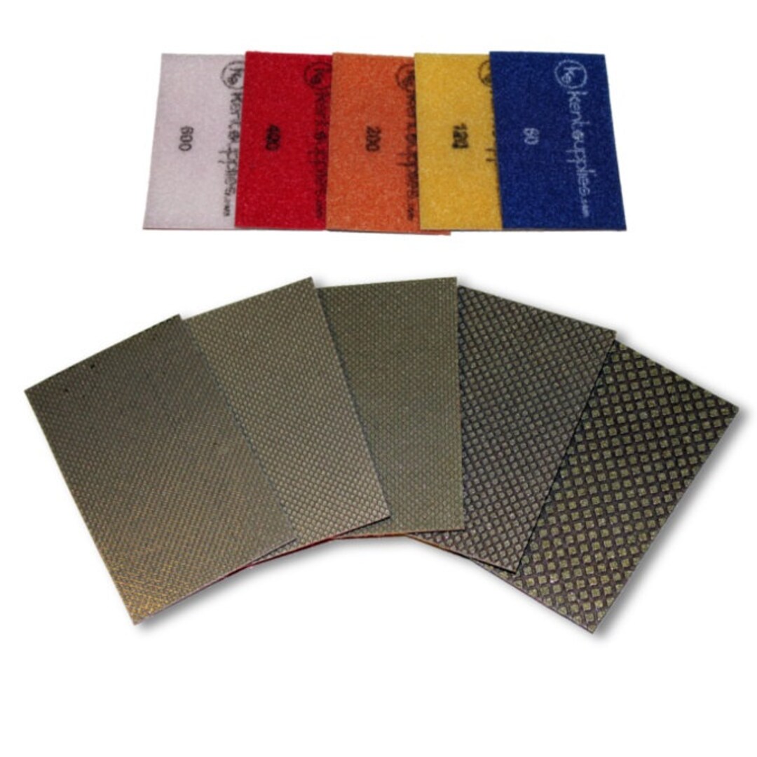 DGW-623, KENT 5 Assorted Grits Premium Diamond Polishing Sheets for ...