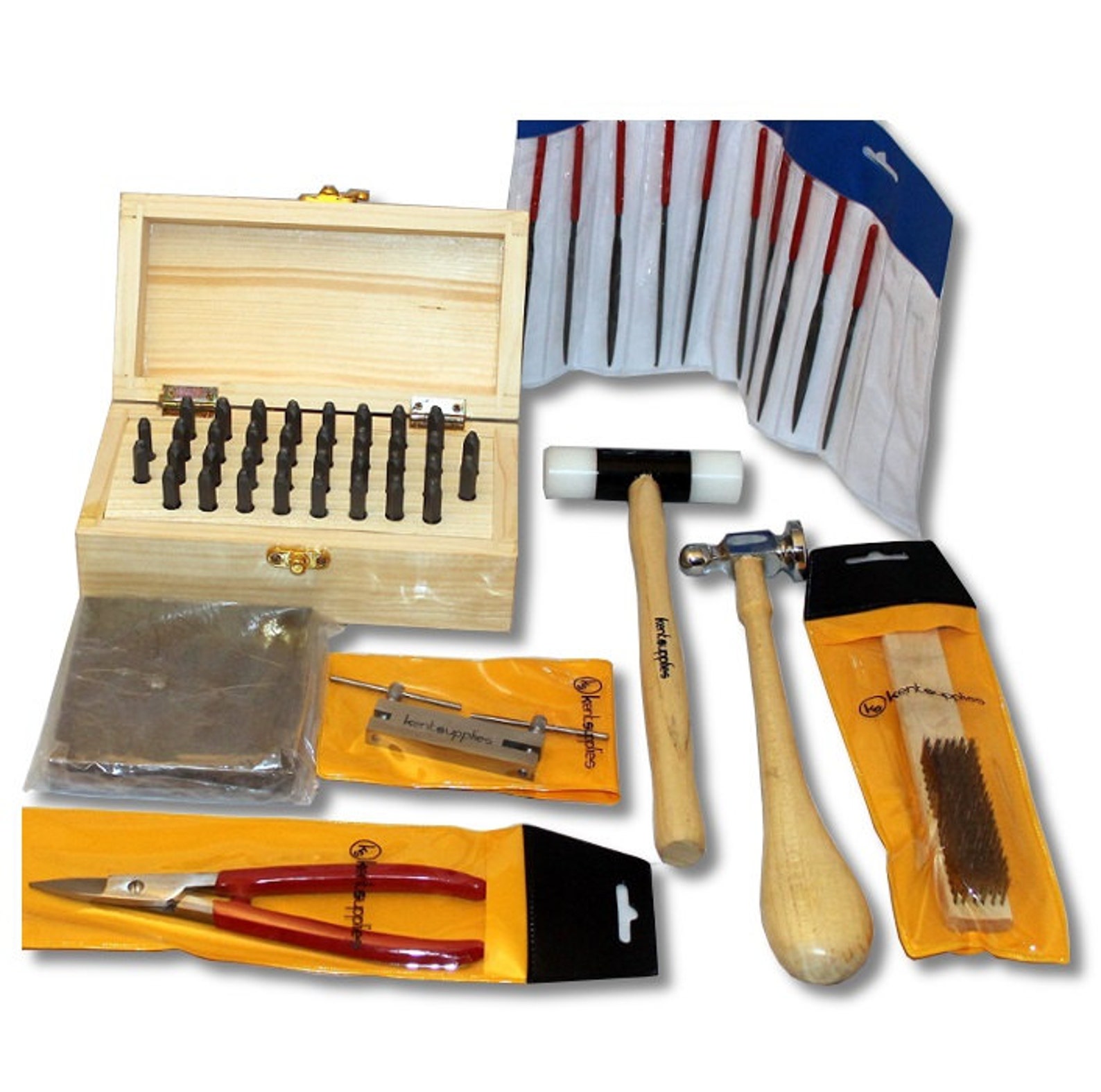 BIJ-884, Beginner's Metal Stamping Tool Kit With Alphanumeric Stamps ...