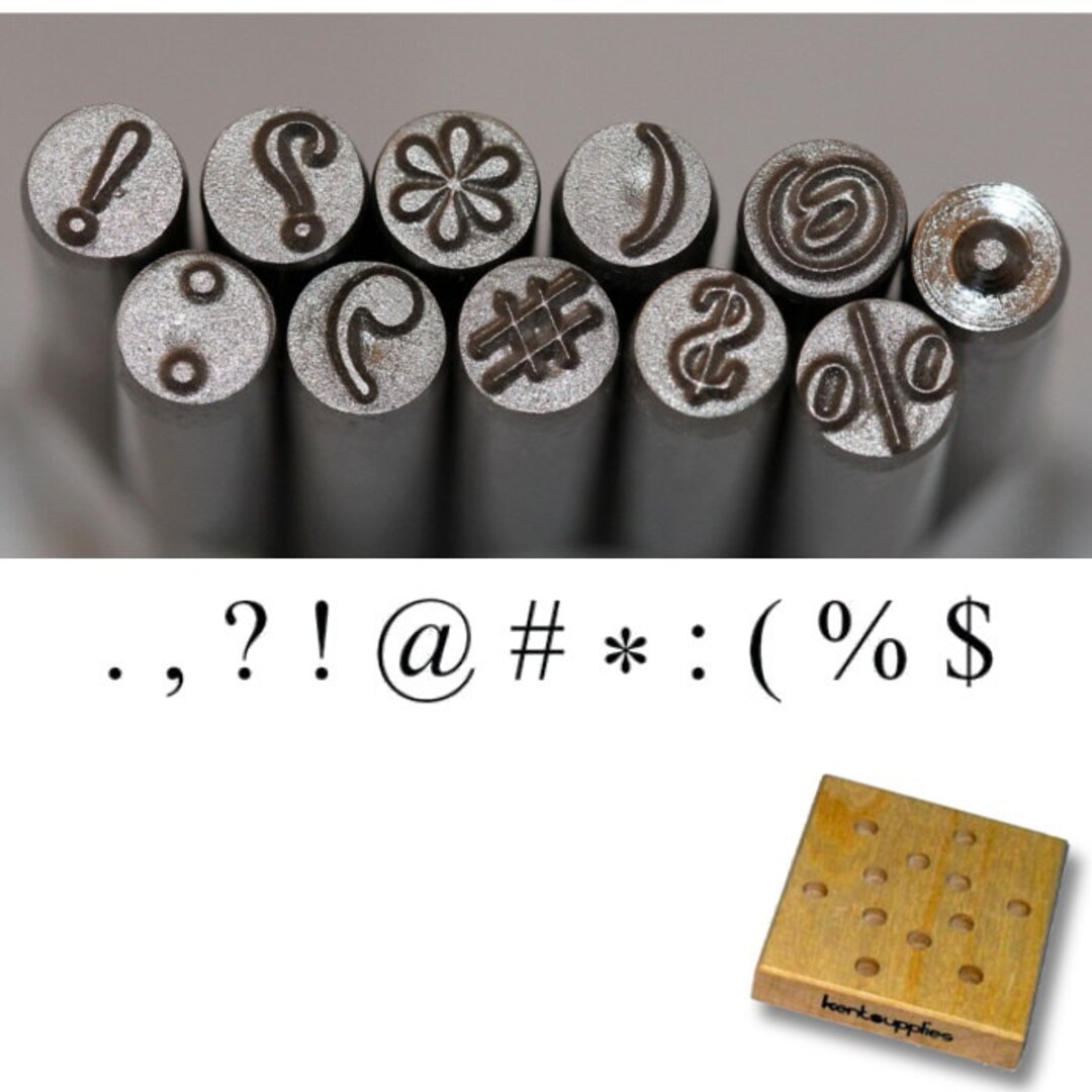 BIJ-882, Metal Punch Stamps 11 Pcs Set Size 5.0mm Punctuation Marks - Etsy