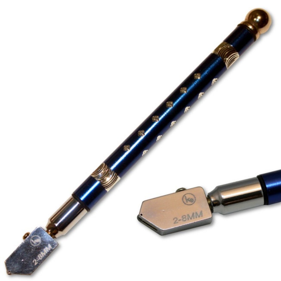 GLS-250, Kent BLUE Colorful Oil-fed Glass Cutter With Aluminum Body and ...