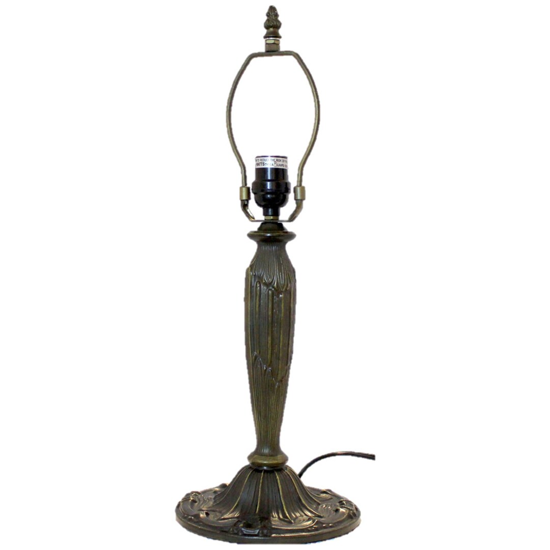 LMP-12-596, Art Deco Style 17 Metal Base for Lamp With Wiring and Shade ...