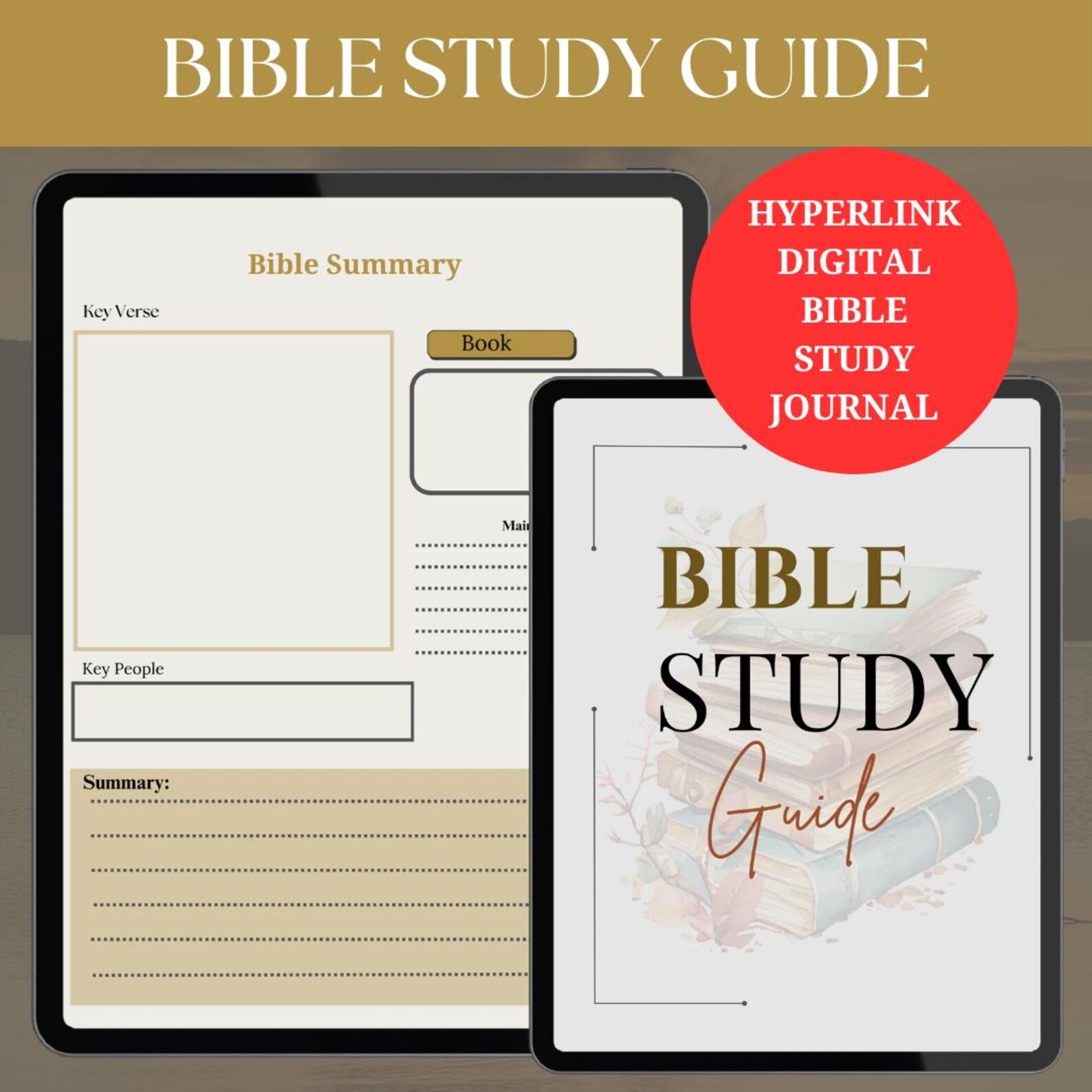 Bible Study Journal | 9-in-1 Digital Guide | 365-day Planner, Sermon ...