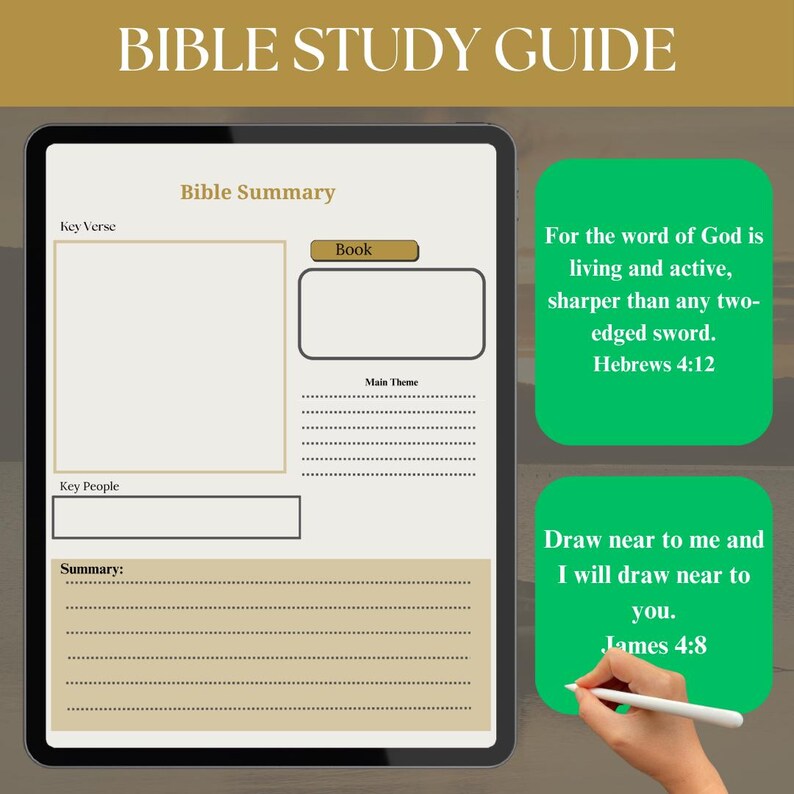 Bible Study Journal | 9-in-1 Digital Guide | 365-day Planner, Sermon ...