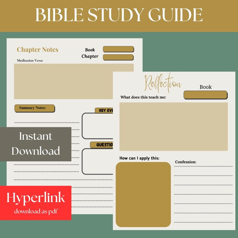 Bible Study Journal | 9-in-1 Digital Guide | 365-day Planner, Sermon ...