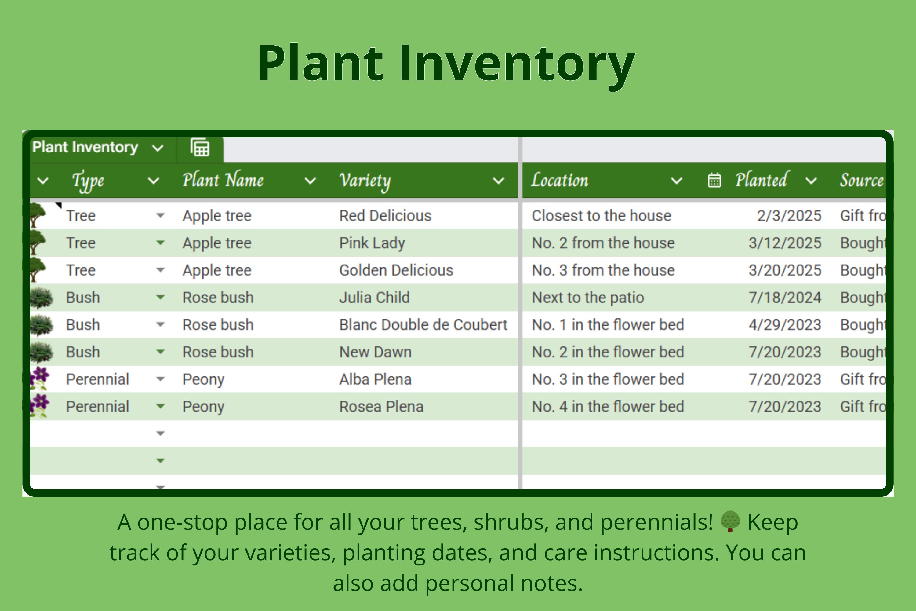 The Ultimate Vegetable Garden Planner for Google Spreadsheet - Sowing ...