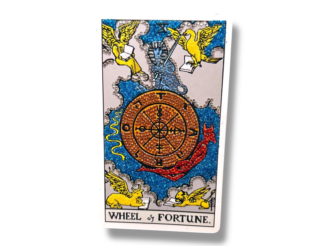 Wheel of Fortune - Bedazzled Tarot Card - Etsy