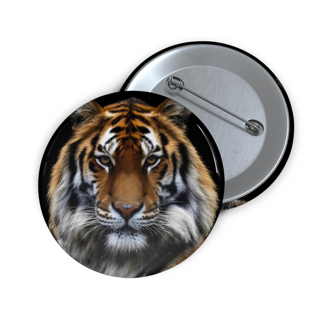 Custom Tiger Pin Buttons, Personalized Animal Pins, Unique Gifts, Party ...
