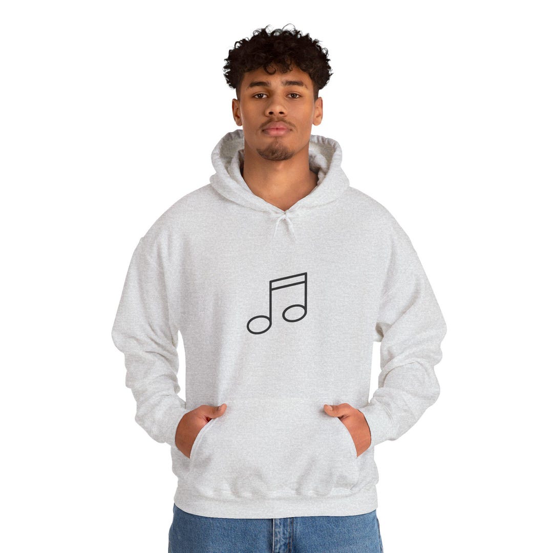 Musical Notes Hoodie | Sheet Music Back Print, Music Symbol Front - Etsy