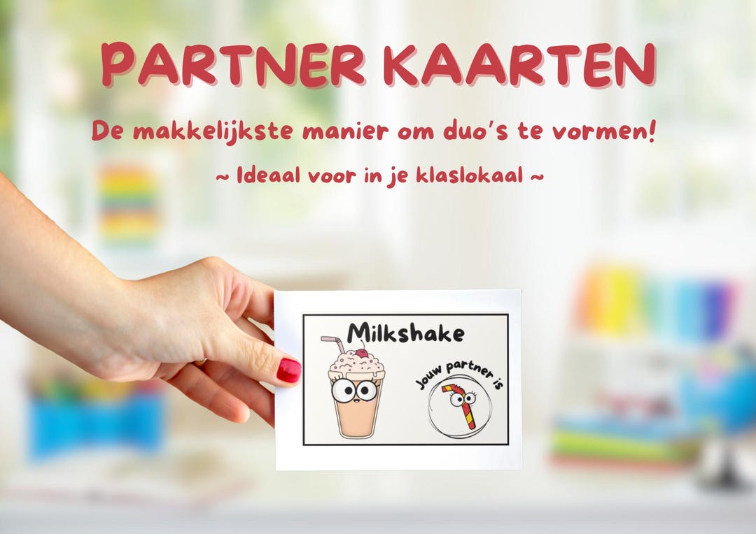 Partner Cards NL - Duo Cards for the Classroom - Etsy