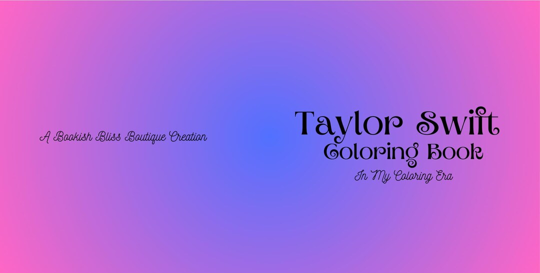 Shades of Taylor: A Coloring Journey for Swifties - Etsy