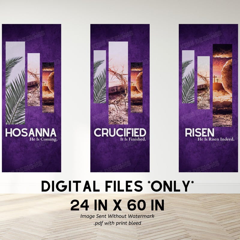 Church Banners Set Easter - Etsy