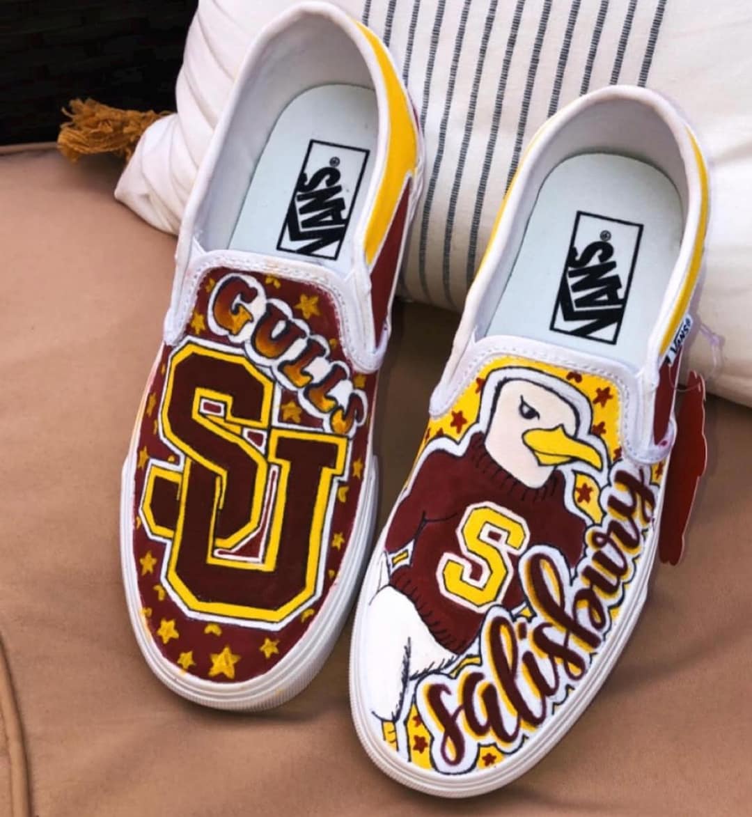 Salisbury University Hand-painted College Vans - Etsy