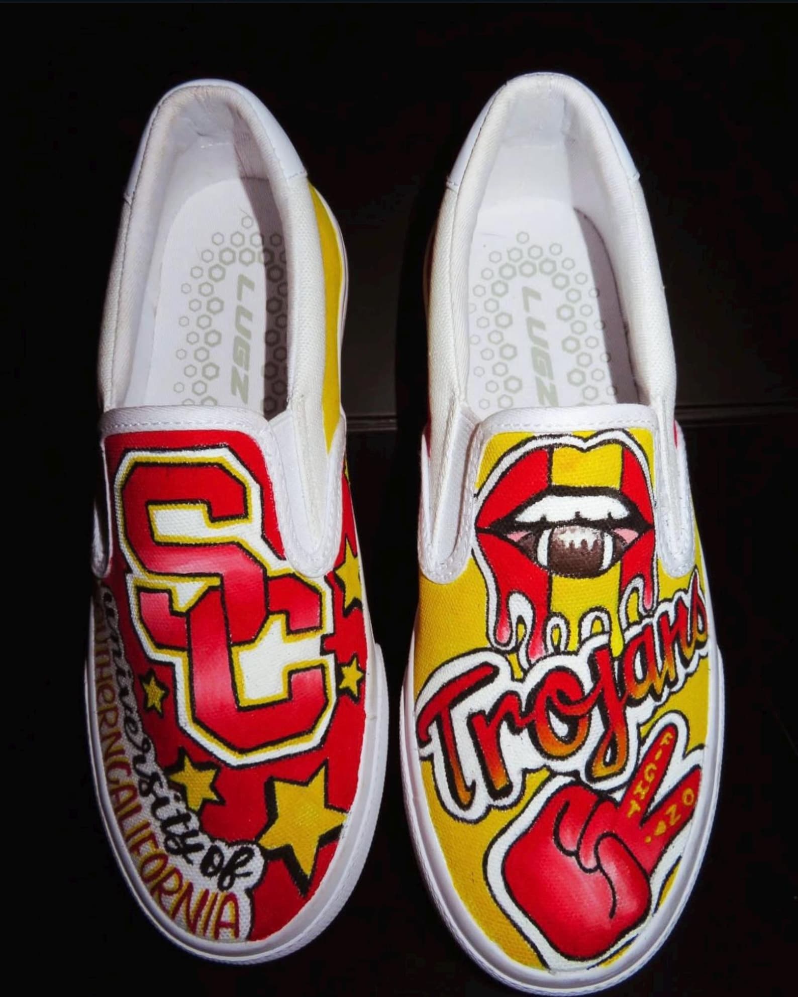 University of Southern California Trojans Hand-painted College Vans - Etsy