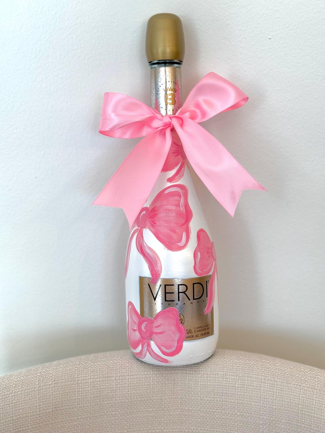 Pink Bows Verdi Champagne Bottle, Gifts for Her, Birthday Gifts ...